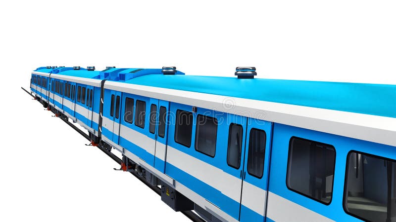 3d Model of a Subway Train on a White Isolated Background. 3d Rendering ...