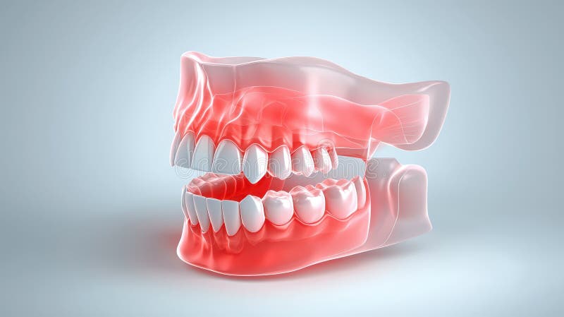 3d Model of a Tooth with Missing Section, Illustrating Tooth Decay or ...