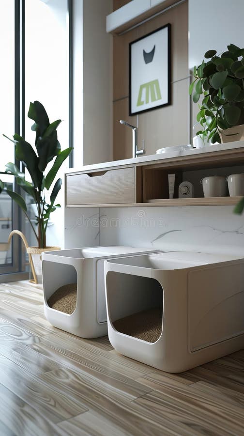 3D Model of Topentry Litter Boxes for Reducing Scatter and Odor Stock ...