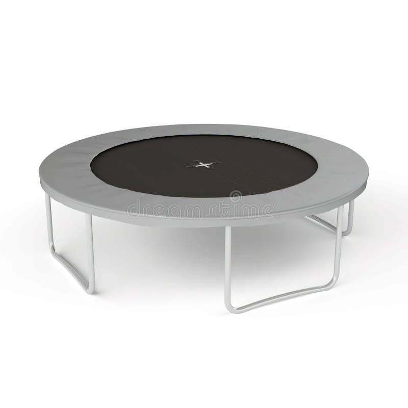 3d Model of a Trampoline Isolated on a Vertical White Background. Stock ...