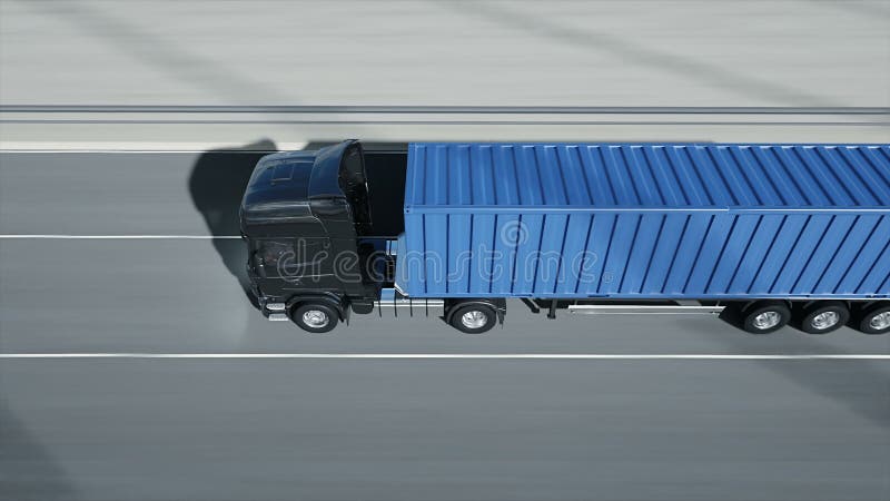 3d Model of Truck on the Bridge. 4k Animation. Stock Footage - Video of ...