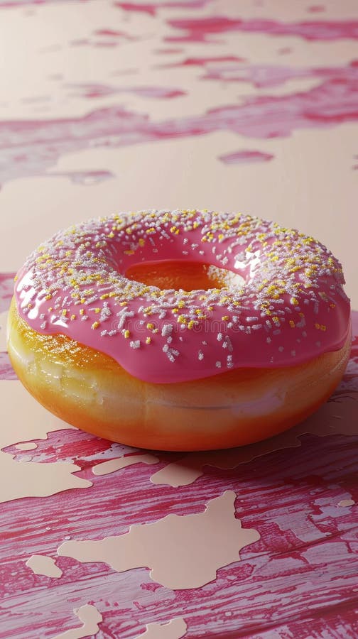 70 3D Model of a Vibrant Donut Icon with Smooth Textures Stock ...