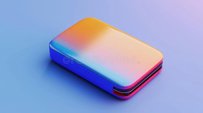 108 3D Model of a Vibrant External Hard Drive Icon with Smooth Textures ...