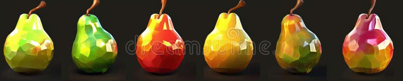 63 3D Model of a Vibrant Pear Icon with Smooth Textures Stock ...