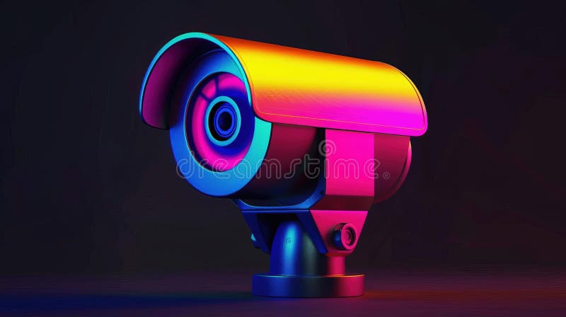 115 3D Model of a Vibrant Security Camera Icon with Smooth Textures ...
