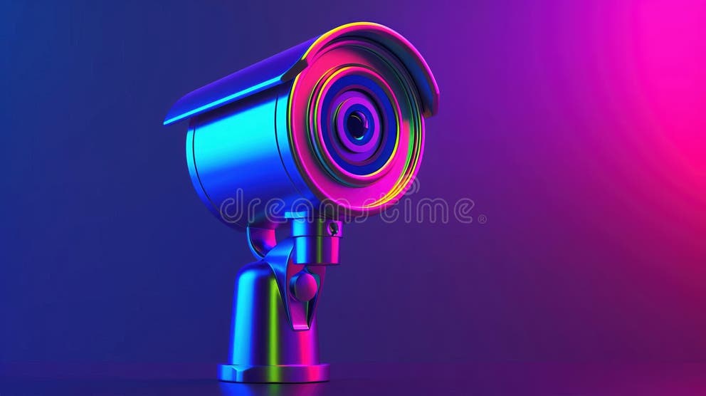 115 3D Model of a Vibrant Security Camera Icon with Smooth Textures ...