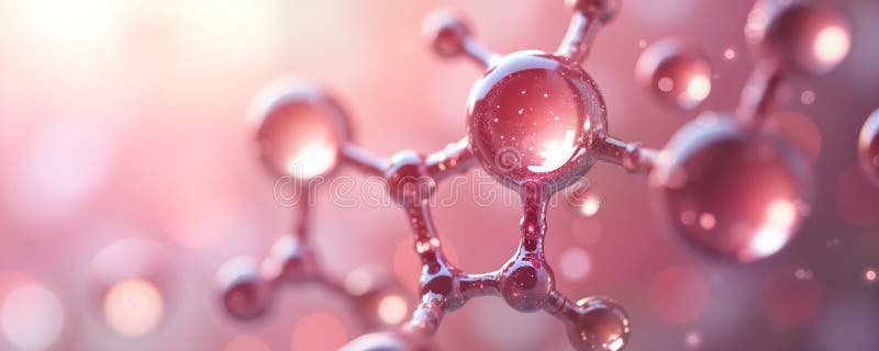 3D Model of Water Molecule Structure. Detailed View of Atoms Connected ...