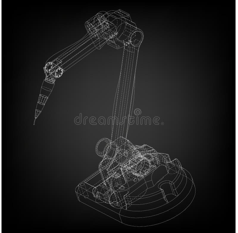 3d Model of a Welding Robot Stock Vector - Illustration of electric ...