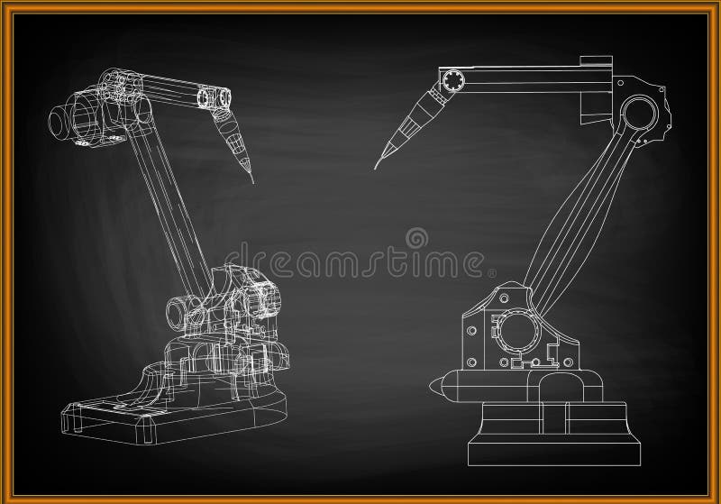 3d Model of a Welding Robot Stock Vector - Illustration of electric ...