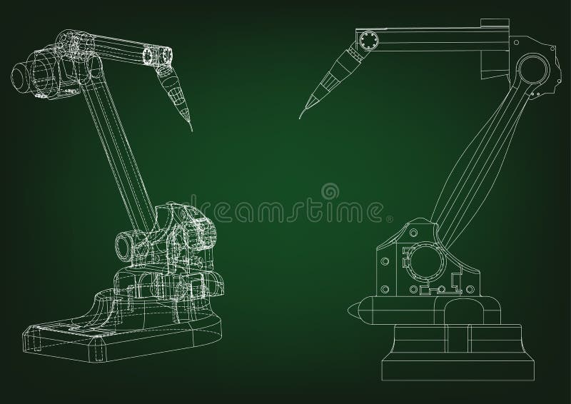3d Model of a Welding Robot Stock Vector - Illustration of electric ...