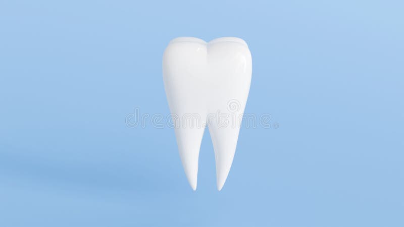 3D Model of a White Molar Tooth on a Blue Background, Dentistry Stock ...