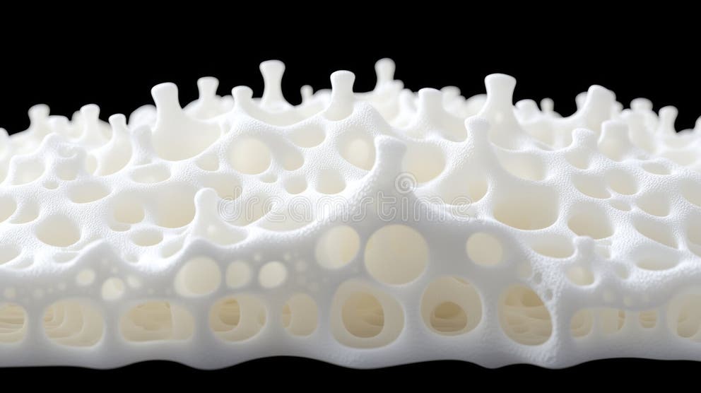 A 3D Model of a White, Porous Material with a Complex, Fractal-like ...