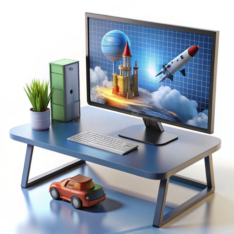 3D Modeling and Animation Desktop Solution for Professionals Stock ...