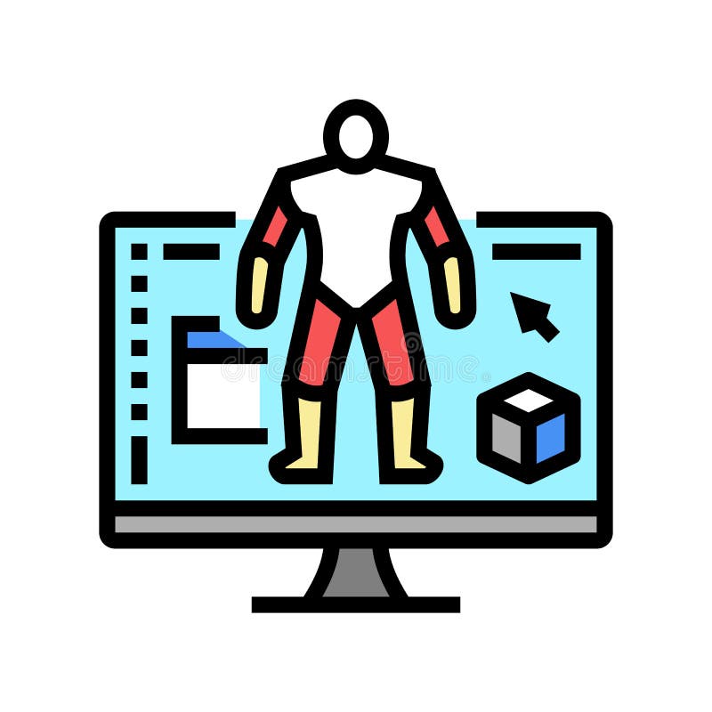 3d Modeling Characters Color Icon Vector Illustration Stock Vector ... 3d Modeling Characters Color Icon Vector Illustration Stock Vector ...