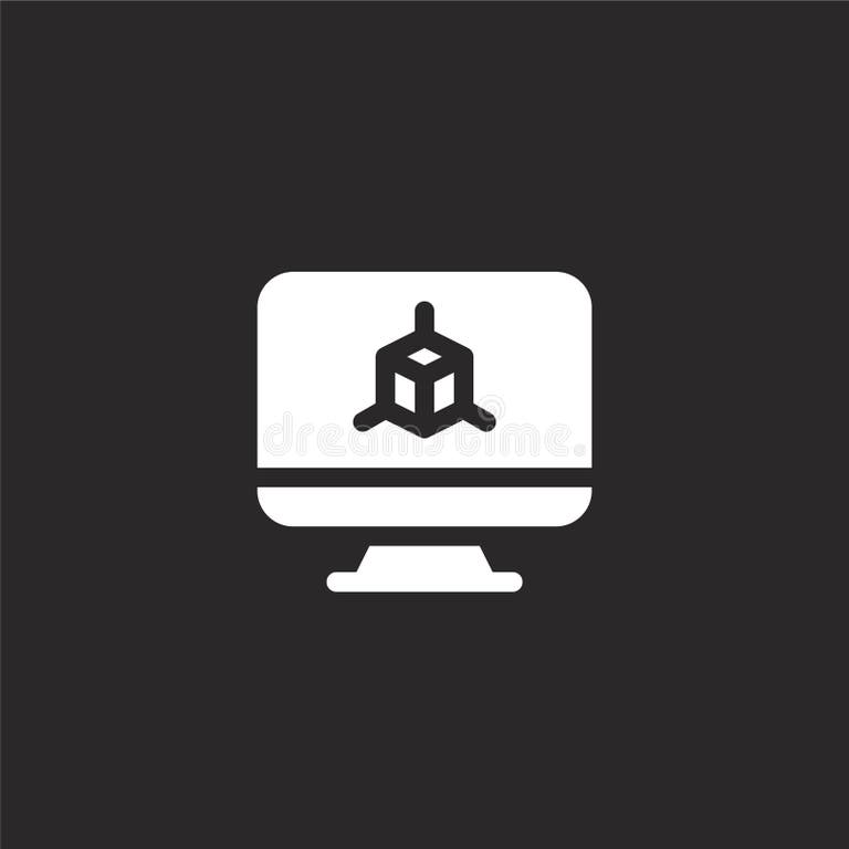 D Modeling Icon. Filled D Modeling Icon for Website Design and Mobile ...