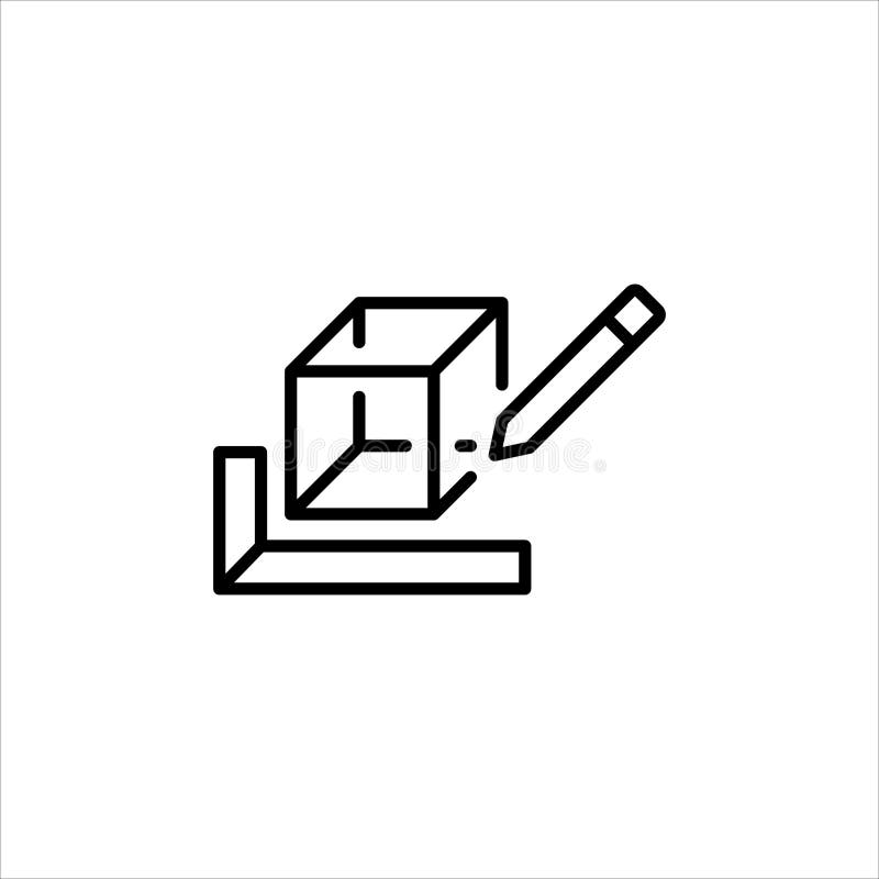 3D modeling icon stock vector. Illustration of design - 340056626