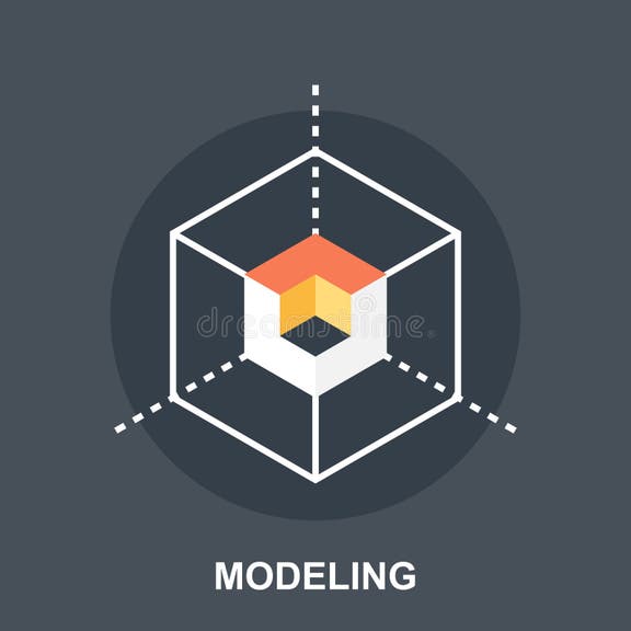 3D Modeling Vector Illustration Concept Stock Vector - Illustration of ...