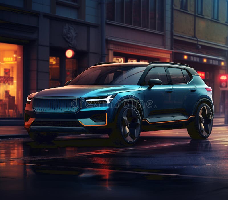 3d Modellin Render Electric Suv Car Стоковое Фото - изображение ...