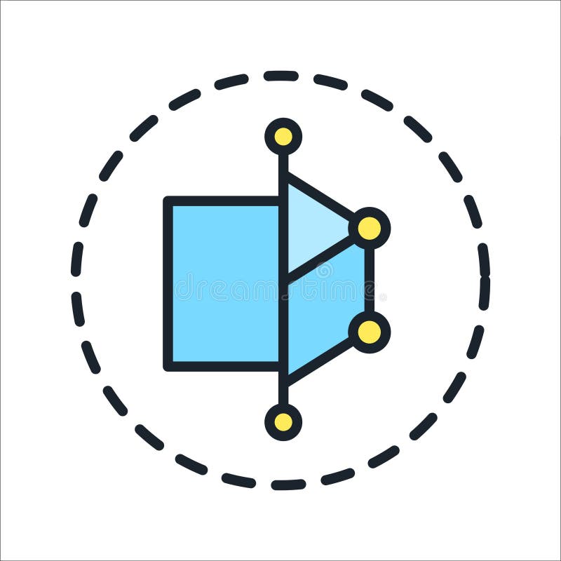 3D Modelling Icon Color Illustration Design Stock Vector - Illustration ...