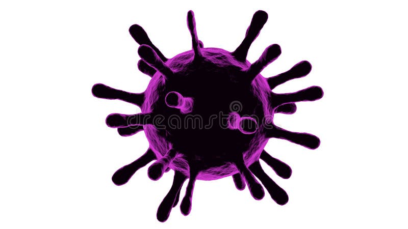3 D Modelo De Coronavirus Morado Sobre Fondo Blanco Stock de ...