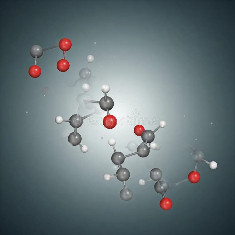 3d Models of Lactic Acid Molecules are Displayed Against a Gradient ...