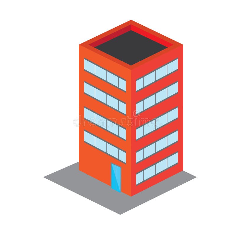 3D Modern Apartments Building Stock Vector - Illustration of building ...