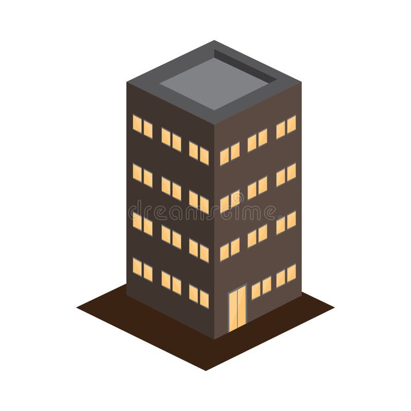 3D Modern Apartments Building Stock Vector - Illustration of urban ...