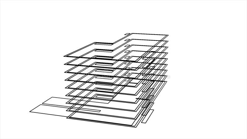 3D Modern House Model in the Early Stage of a Project, Constructing and ... 3D Modern House Model in the Early Stage of a Project, Constructing and ...