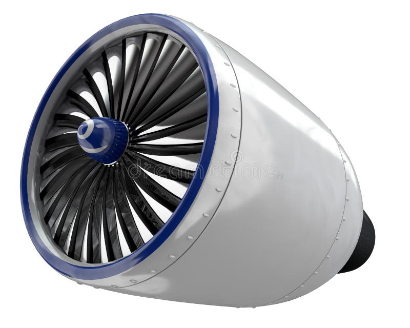 3d modern jet engine set stock illustration. Illustration of white ...