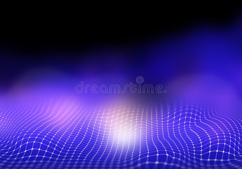 3D Modern Low Poly Background with Flowing Grid Stock Illustration ...
