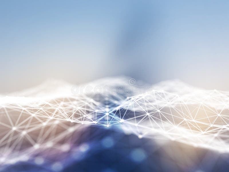 3D Modern Network Communications Background with Plexus Design Stock ...