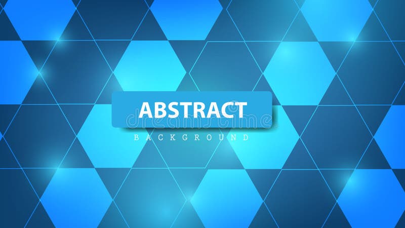 3D Modern Polygon Abstract Background Blue Color. Banner, Poster ...