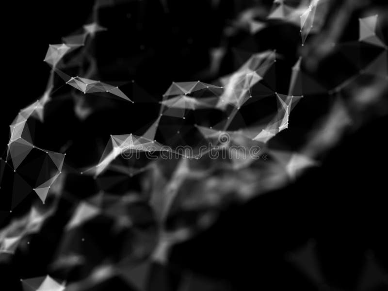 Modern Techno Wireframe Landscape Banner Design Stock Vector ...