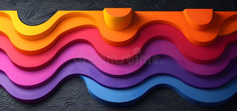 3D Modern Wave Curve Mix Colors Abstract Background High Quality Photo ...