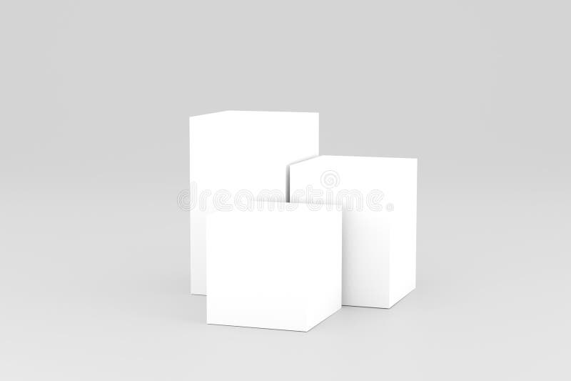 3D. Modern White Square Podium on Geometric Background for Dynamic ...