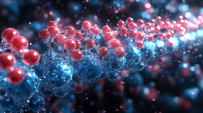 3D Molecular Docking Visualization with Animation Stock Illustration ...