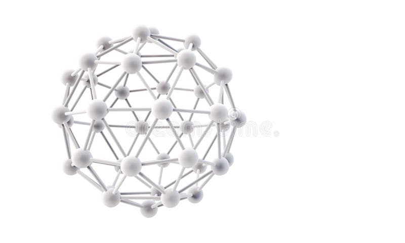 3d molecular lattice stock illustration. Illustration of molecular ...