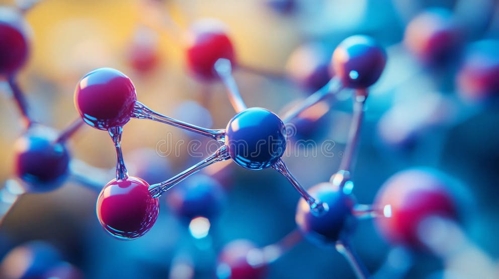 3D Molecular Model Showing Silicon Atom Structure Stock Illustration ...
