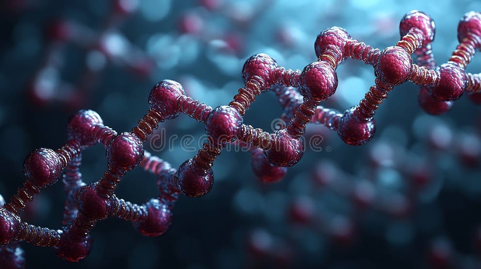 3d Molecular Structure of Dna Backbone with Sugar-phosphate Bonds Stock ...