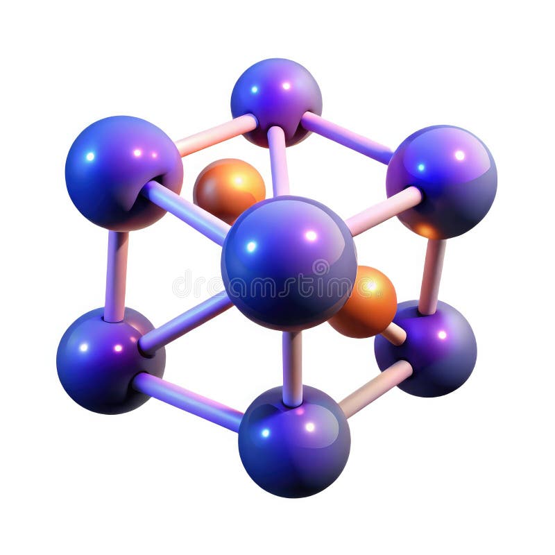 3d Molecular Structure Model Isolated on White Background Stock ...