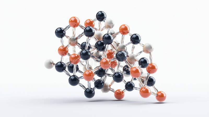 A 3D Molecular Structure Rendered in Vibrant Colors Showcasing the ...