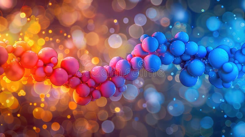 3D Molecular Visualization of Enzyme Protein Binding in Glowing Lab ...