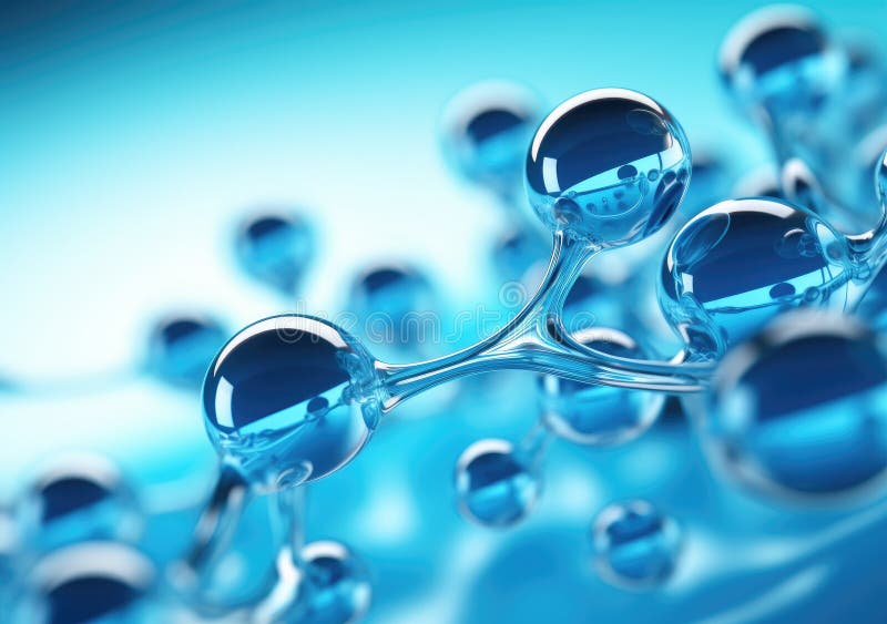 3D Molecule Background with Connected Spherical Particles, Atoms ...