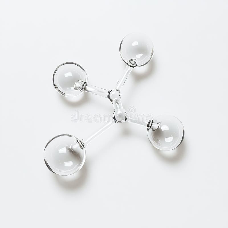 A 3D Molecule Icon on a Transparent Background. Stock Image - Image of ...