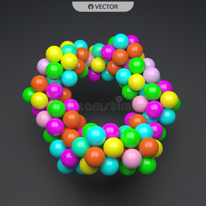 3d Molecule Molecular Structure Vector Illustration For Science Stock