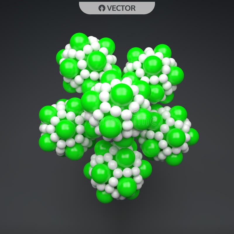 3d Molecule Molecular Structure Vector Illustration For Science Stock