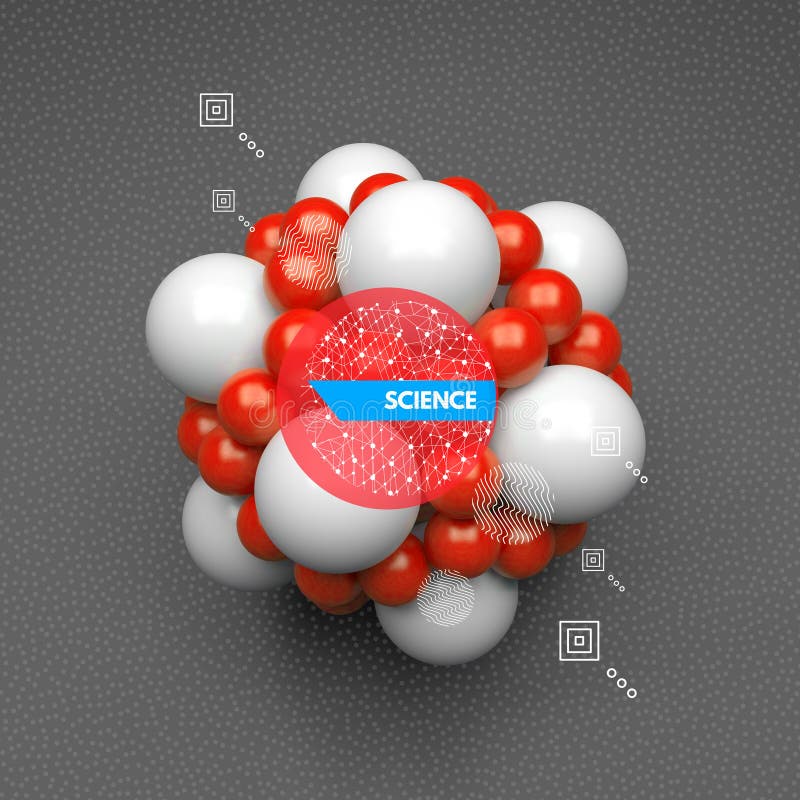 3d Molecule. Vector Illustration for Science, Technology, Marketing ...