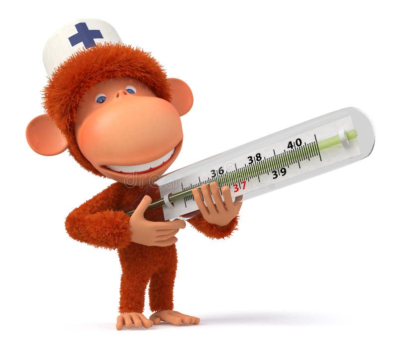 3d monkey doctor stock illustration. Illustration of help - 54643422