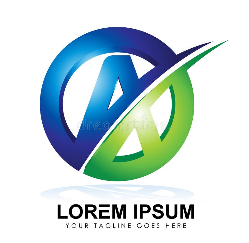 3D Monogram Logo Initial Letter a Stock Vector - Illustration of shape ...