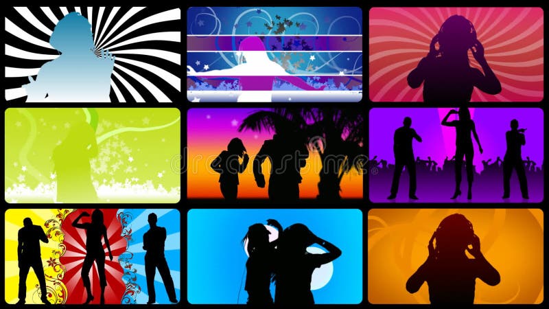 People listening music stock illustration. Illustration of listening ...